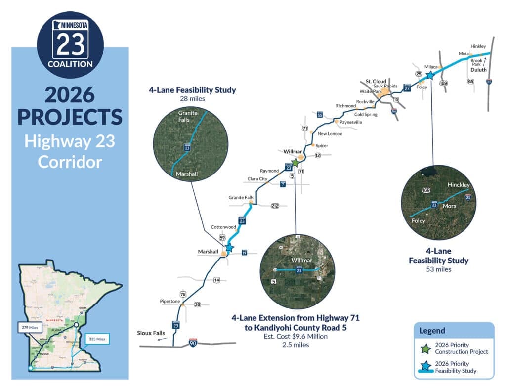 Highway 23 Coalition | Citizens Advocating for a 4-Lane MN Highway 23